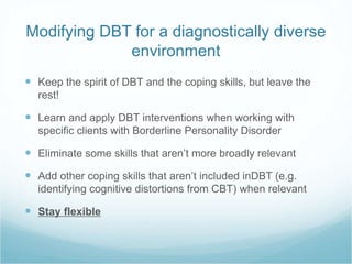 Skills for DBT Training In PHP and IOP Settings | PPTX