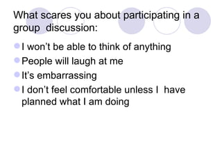 Skills for managing a successful group discussion | PPT