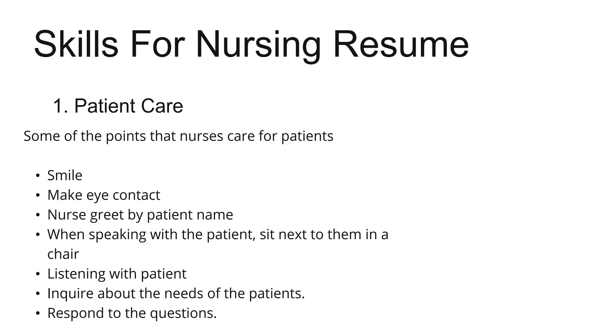 Skills for nursing resume | PPTX
