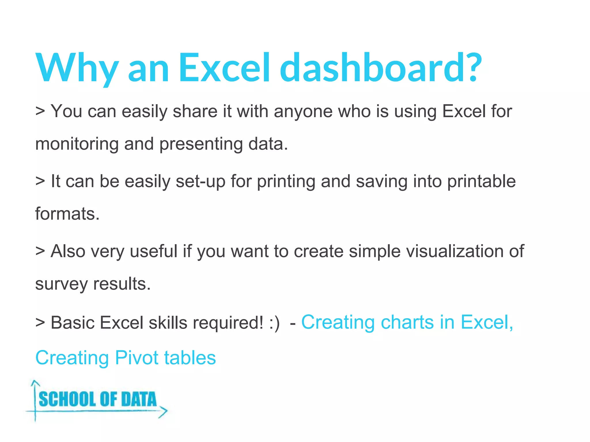 Skillshare - Creating Excel Dashboards | PDF