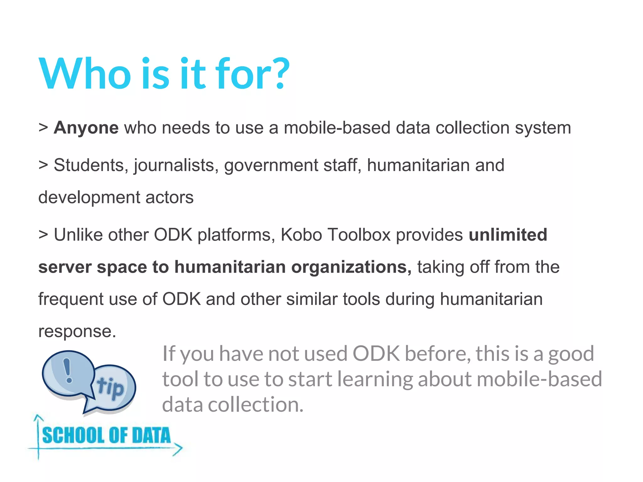 Skillshare - Using Kobo Toolbox for mobile data collection | PDF