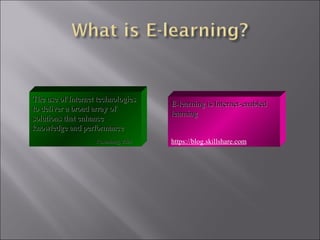 Skillshare Review | What is E-learning | PPT