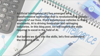 Skills in Artificial Intelligence | PPTX