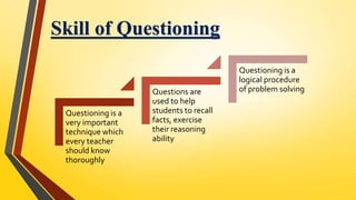 Skills of Teaching | PPTX