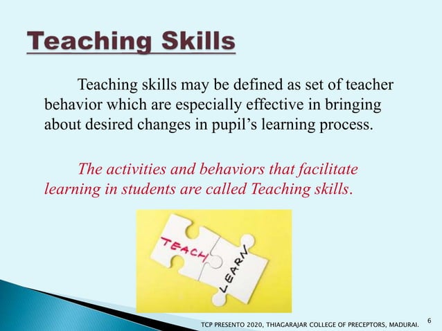 SKILLS IN CLASSROOM TEACHING | PPTX