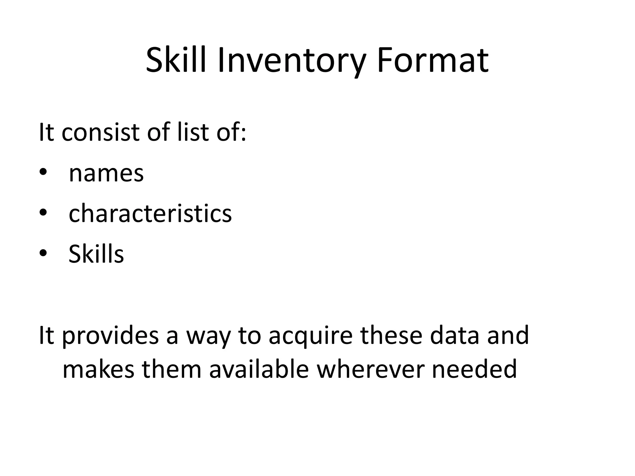 Skills inventory | PPTX