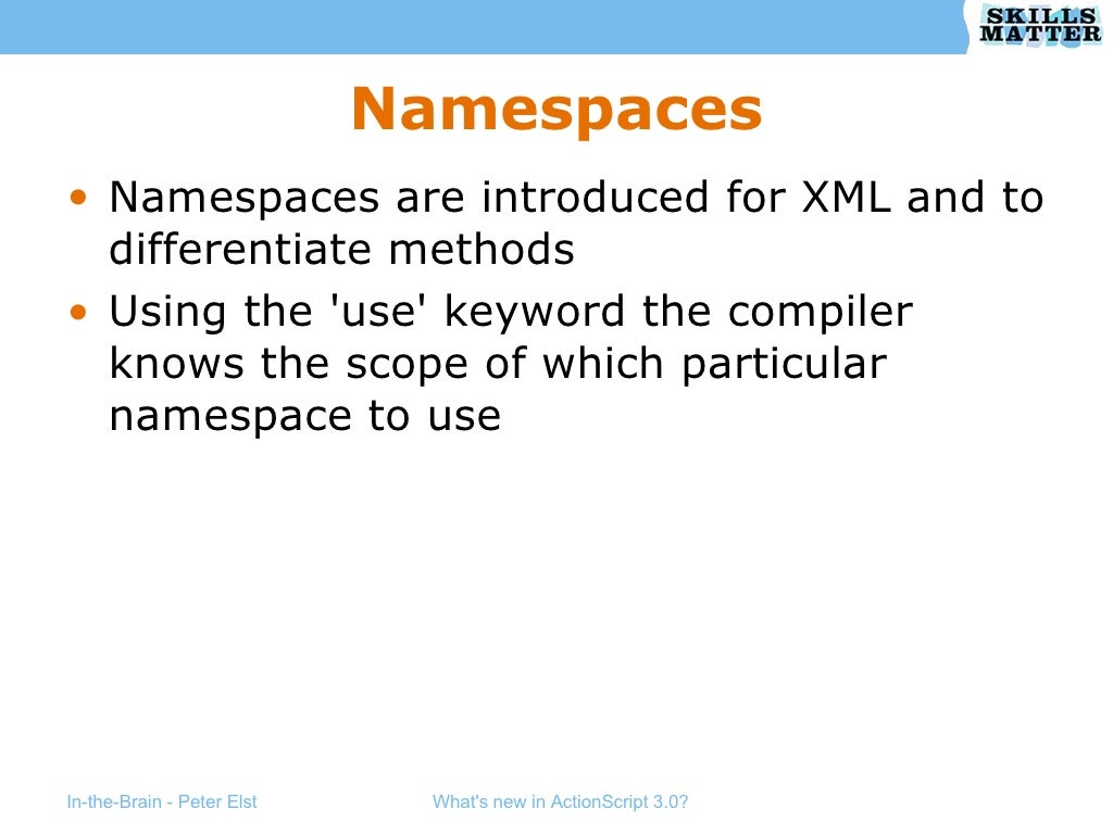 Namespaces Namespaces are introduced for