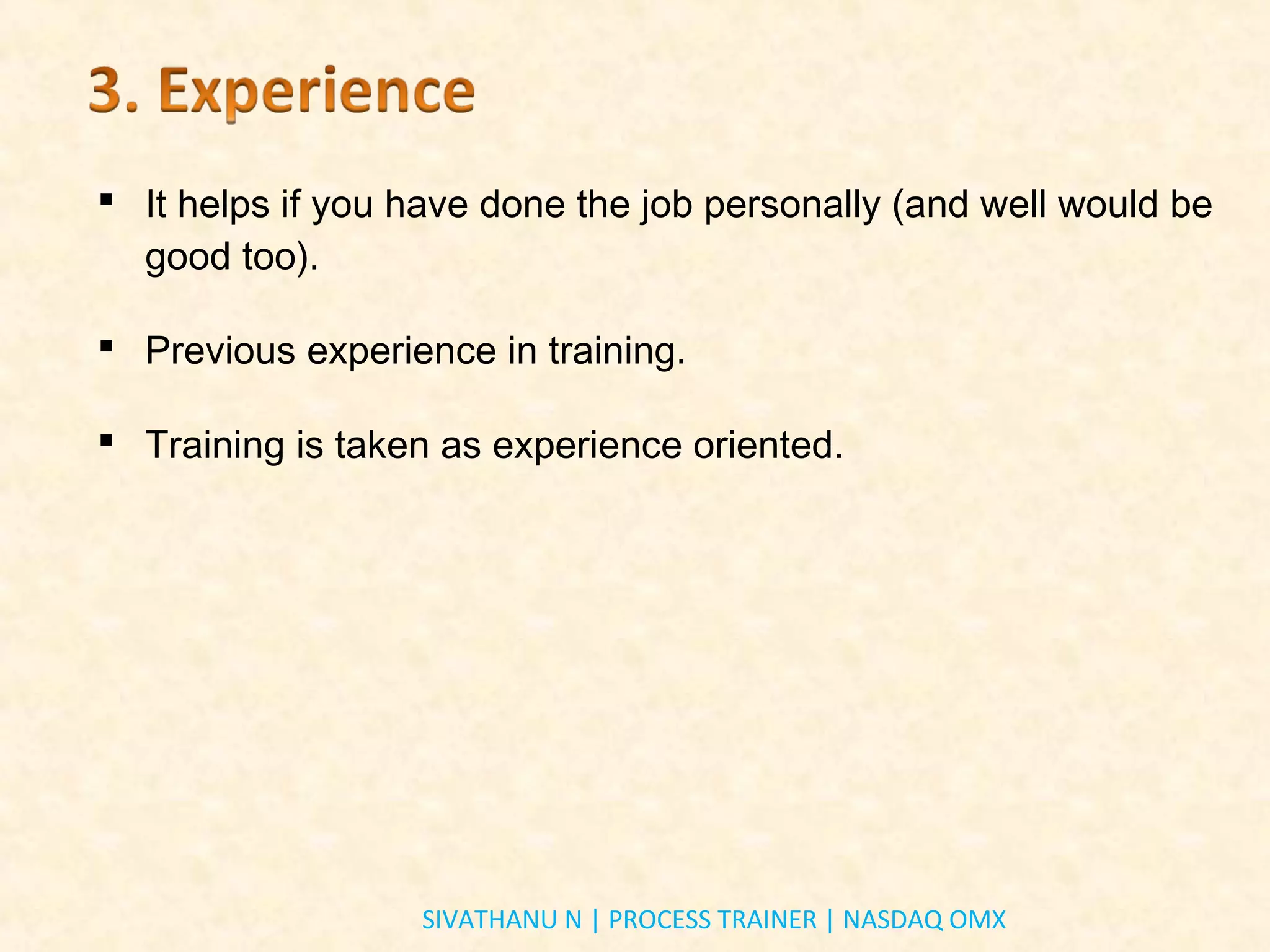 Skills of an Effective Trainer | PPT
