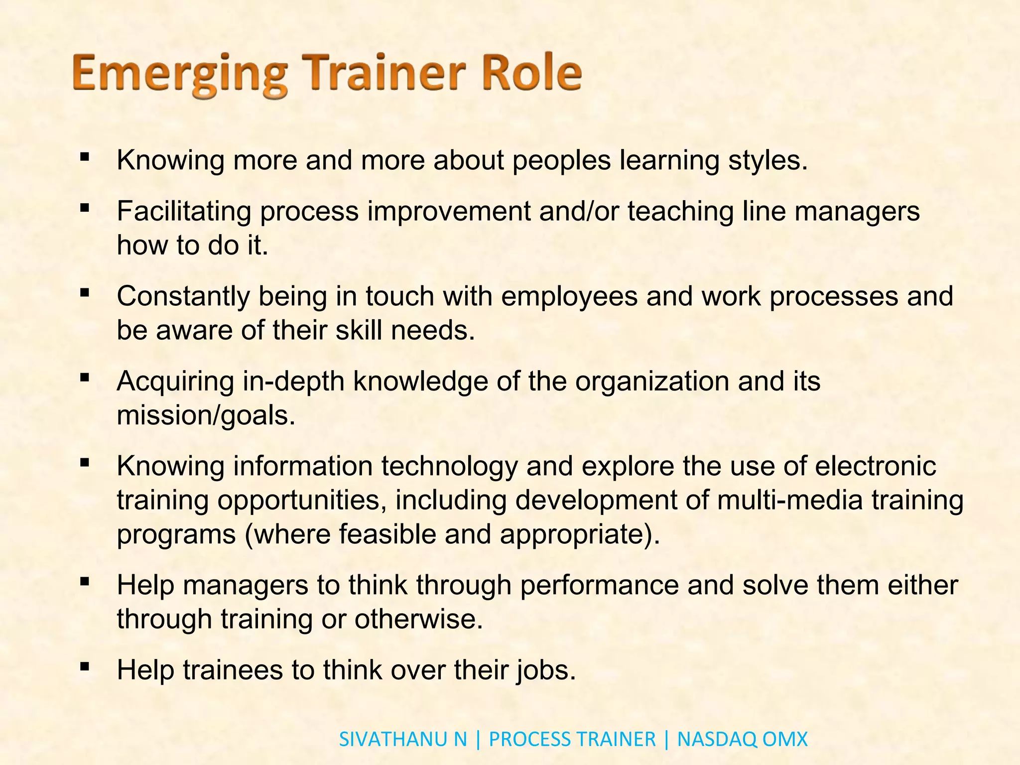 Skills of an Effective Trainer | PPT
