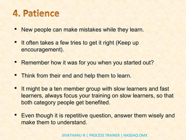 Skills of an Effective Trainer | PPT