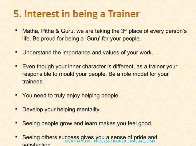 Skills of an Effective Trainer | PPT
