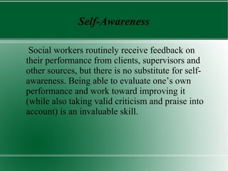 Skills of Social Workers | ODP