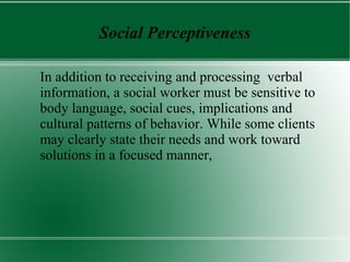 Skills of Social Workers | ODP