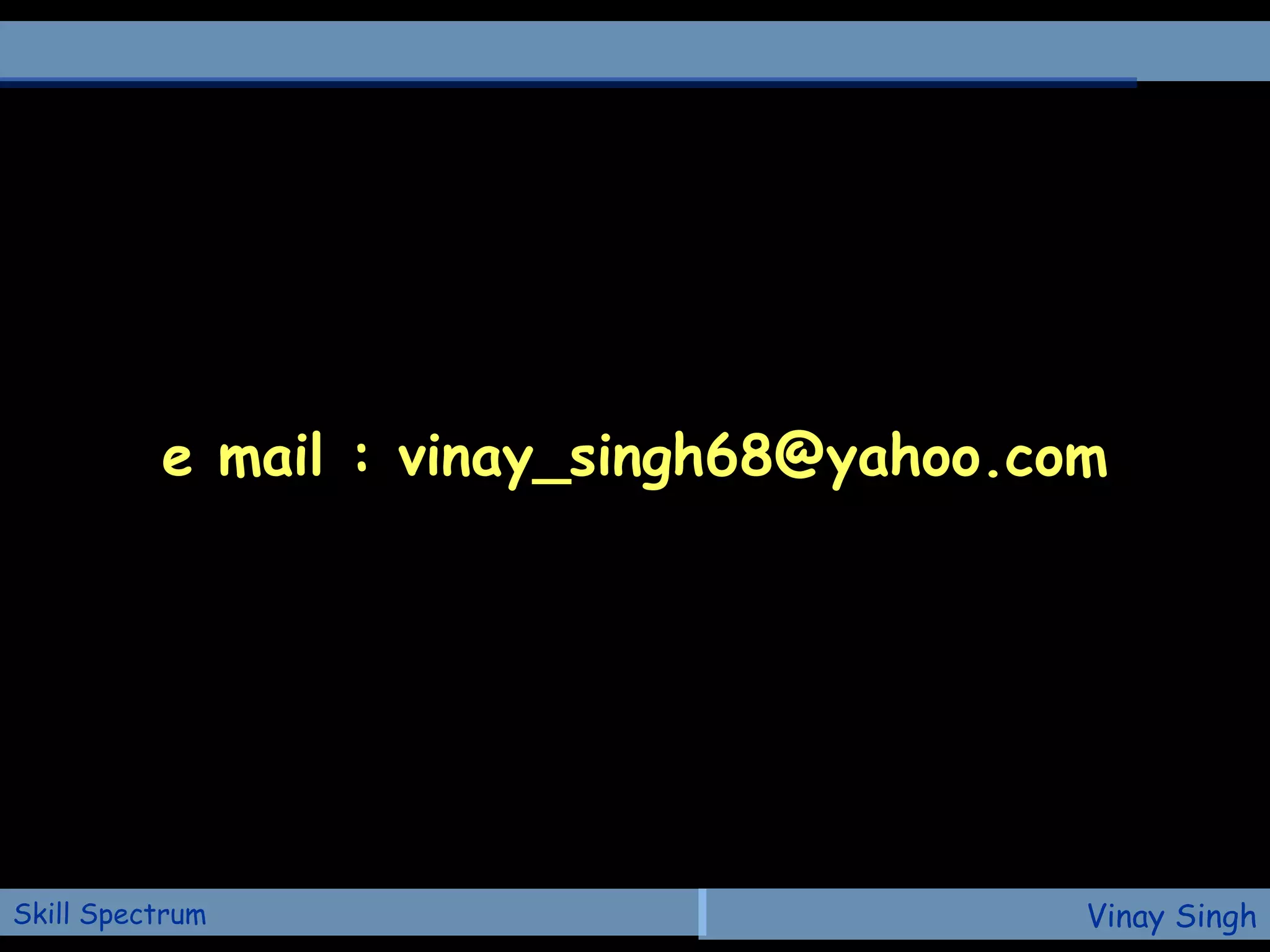 Skill Spectrum By Vinay | PPT