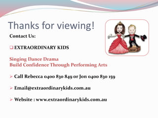 Skills primary school kids learn from the performing arts | PPTX