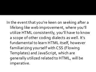 Skills Required for Learning HTML.pptx | Free Download