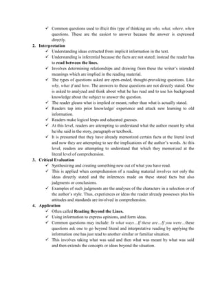 Skills required for proficient reading -maricel m. ubaldo | PDF