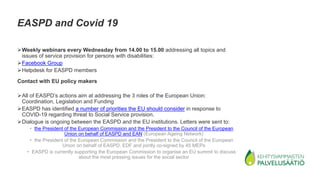 COVID-19 and the Impact on Services for People with Disabilities | PPT