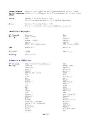 Skills Summary for GASteele | DOCX