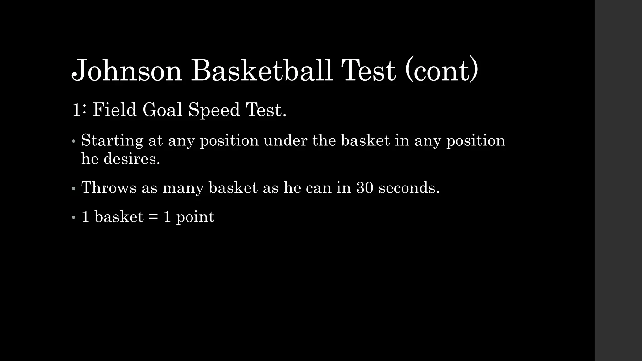 Skill tests for basketball. measurement and assessment in Physical ...