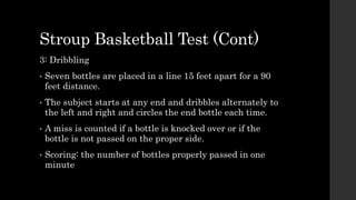 Skill tests for basketball. measurement and assessment in Physical ...