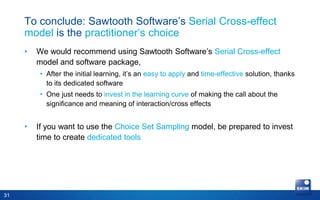 SKIM at Sawtooth Software Conference 2012: Analyzing Menu-based ...