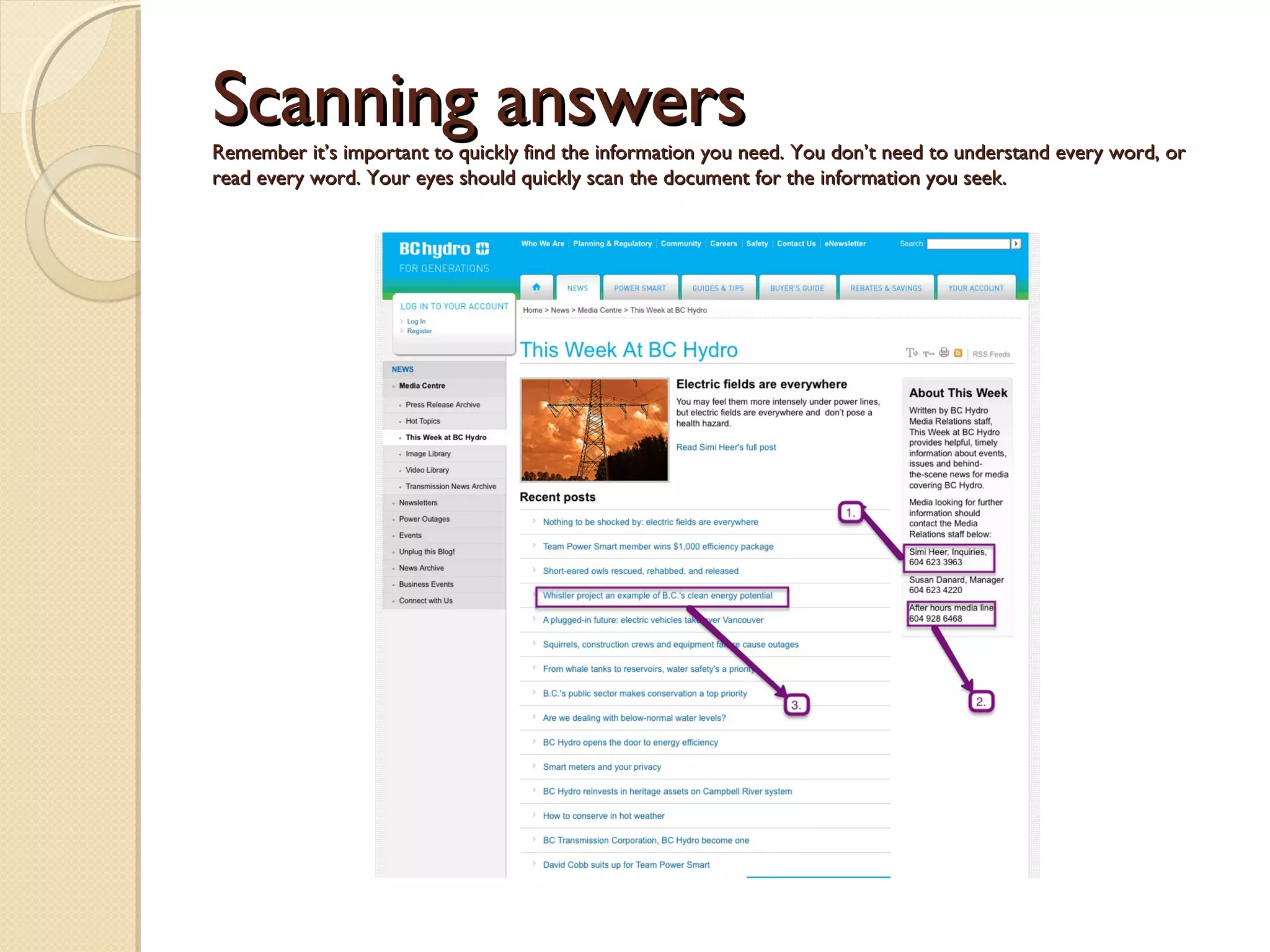 Skimming and Scanning | PPT