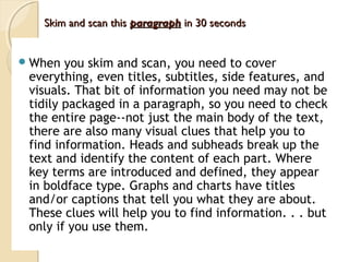 Skimming and Scanning | PPT