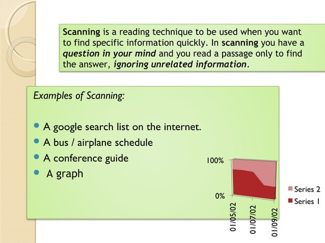 Skimming and Scanning a key Reading Comprehension Skill | PPT | Search ...