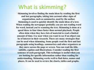 Skimming | PPT