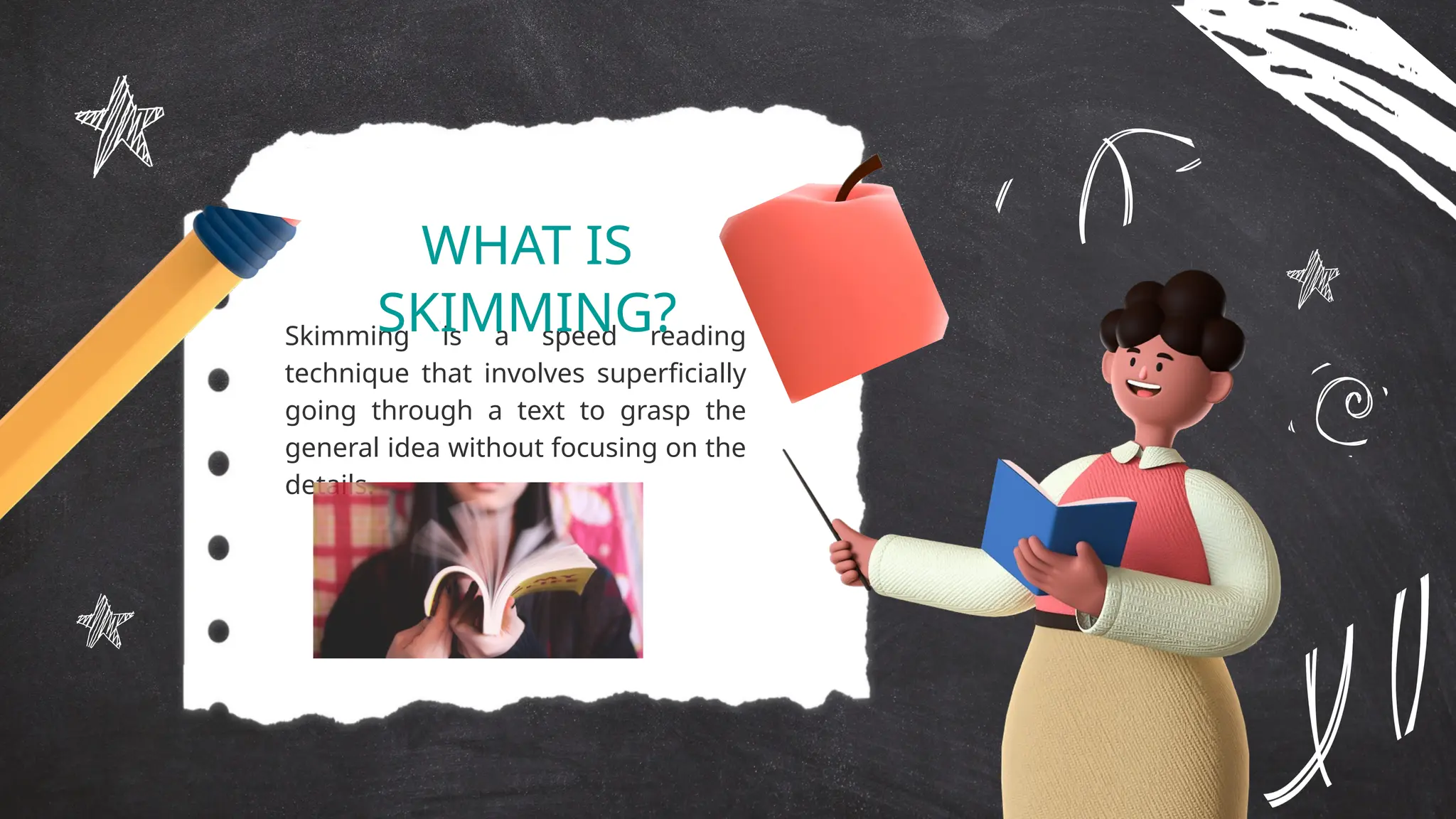 Skimming. Presentacion en powerd point ingles | PPTX