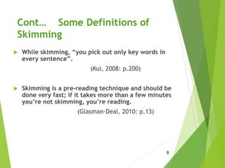 Skimming-ppt.ppt. what is skimming and activities related to itd | PPT