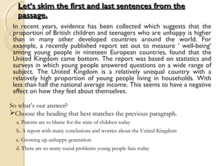 Skimming and scanning | PPT