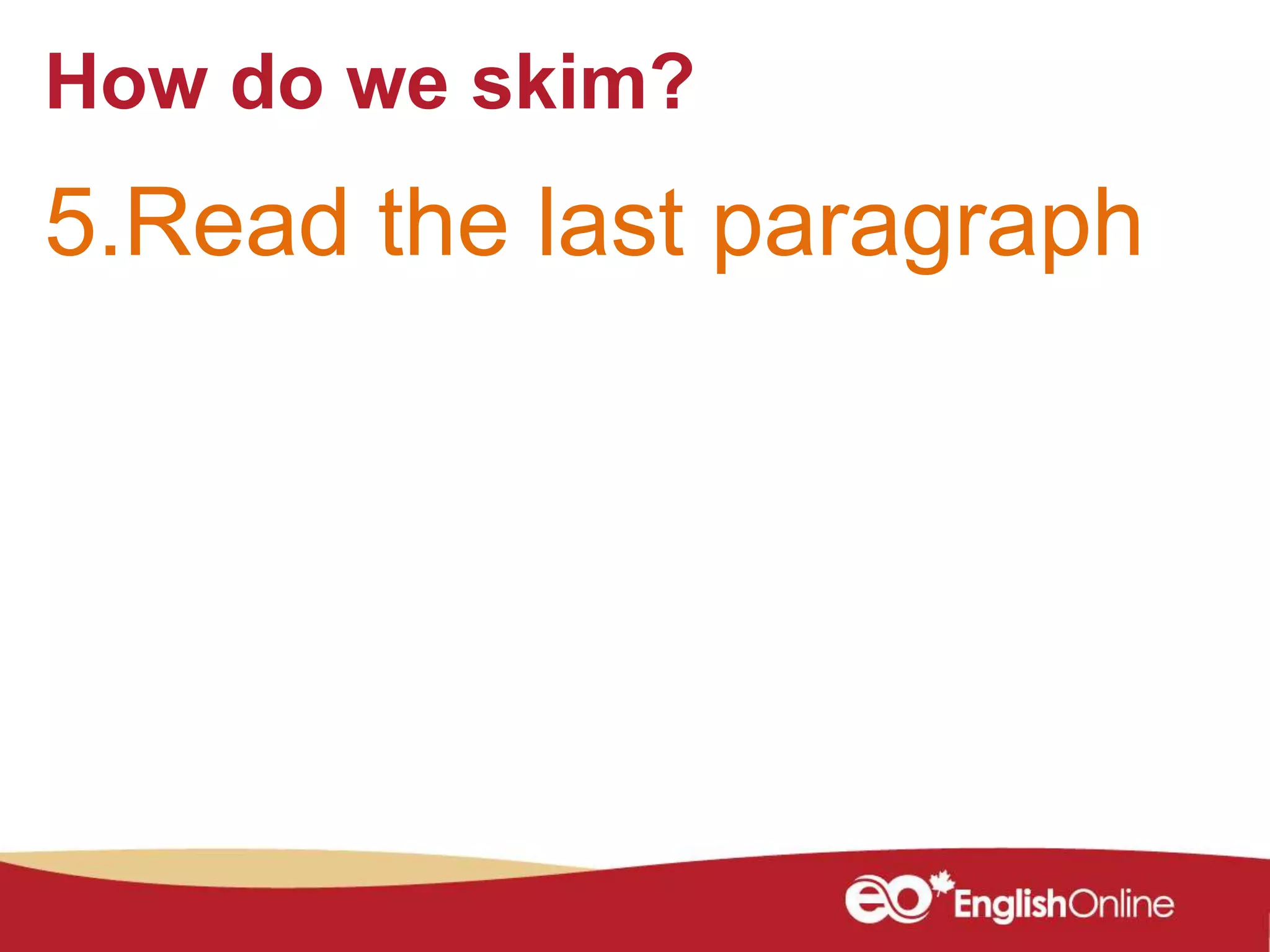 Skimming and scanning | PPTX