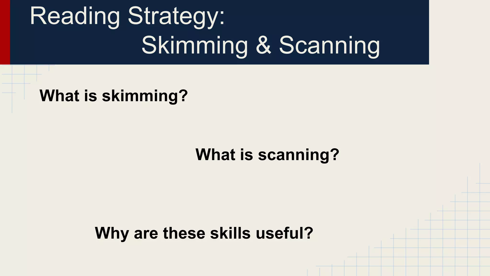Skimming and scanning powerpoint | PPTX