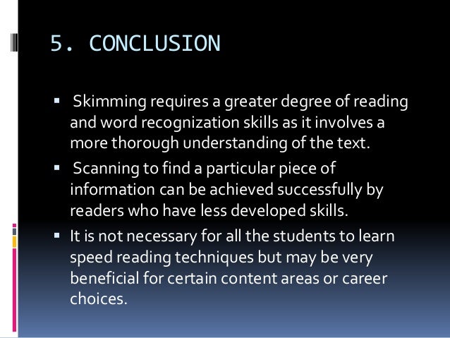 Skimming and scanning techniques gec bvn production sem 1