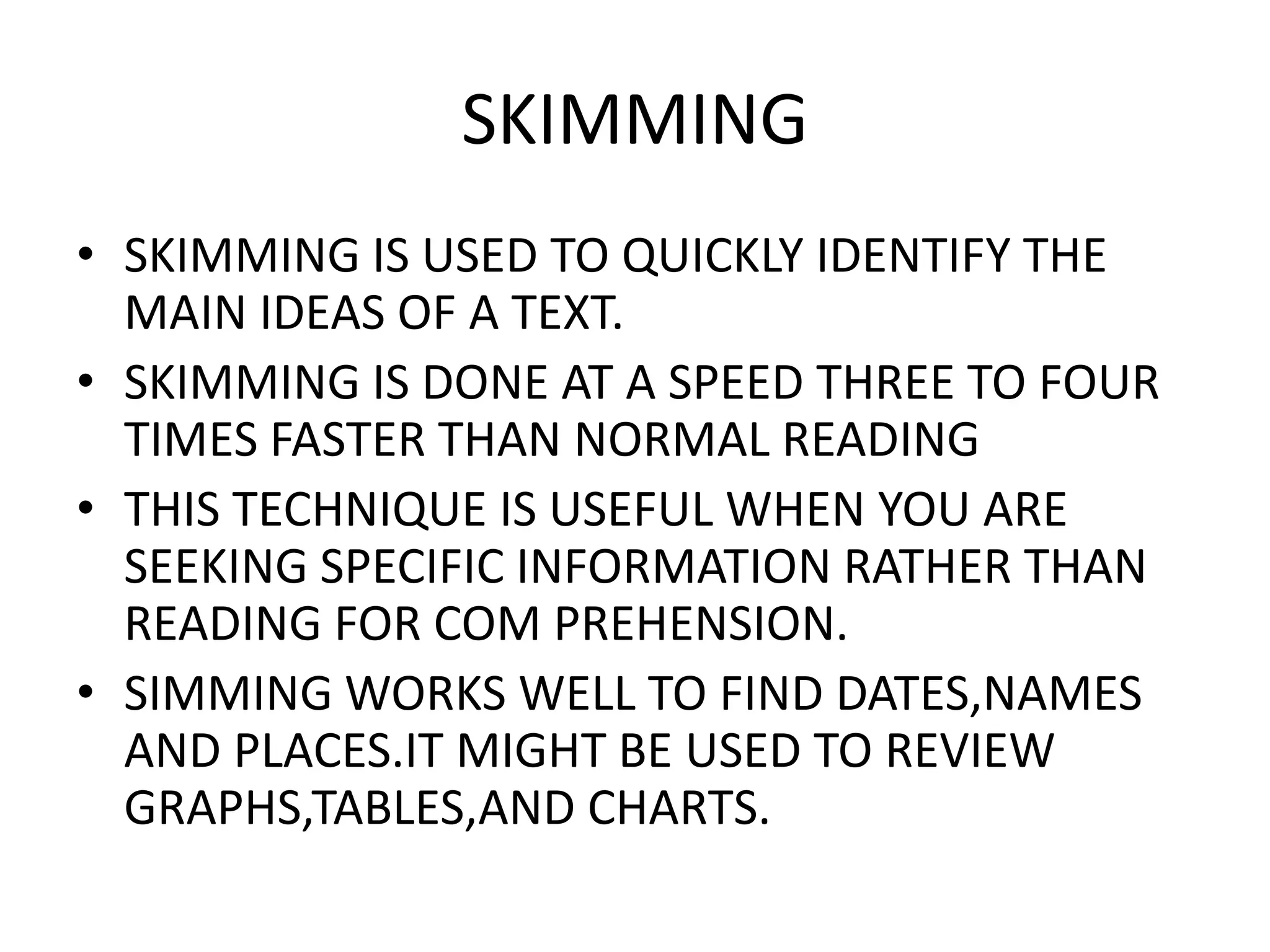 Skimming scanning & critical reading | PPTX