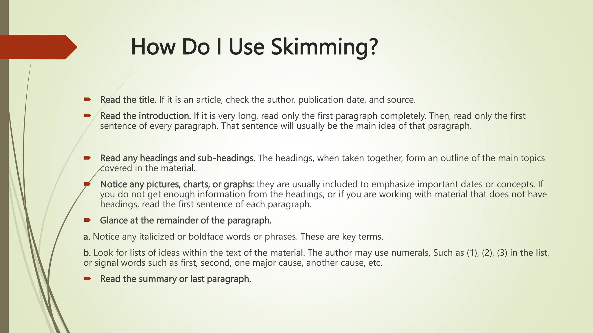 Skimming Scanning & summarizing.pptx | Search | Internet