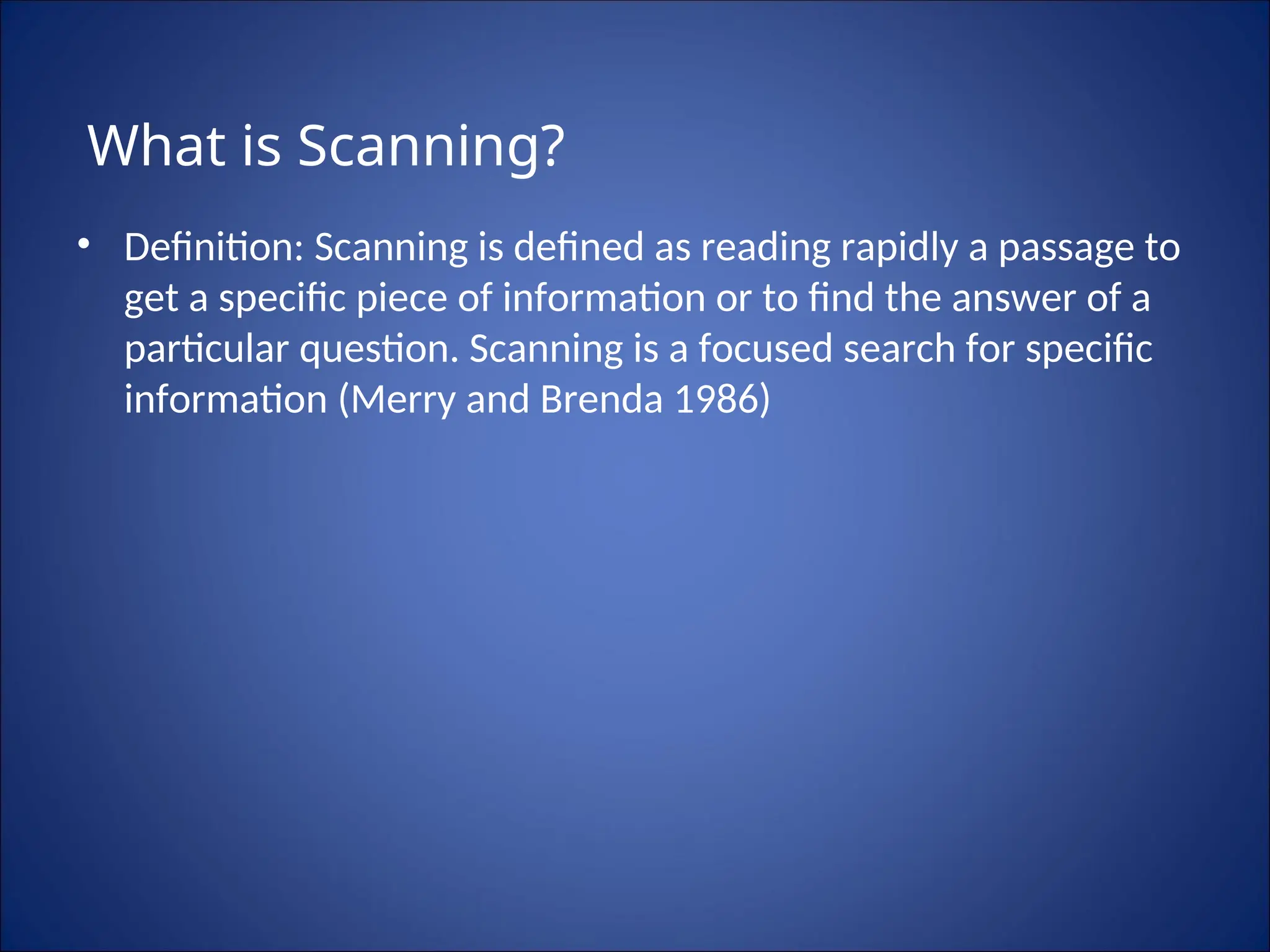 Skimming vs Scanning (Class material).ppt