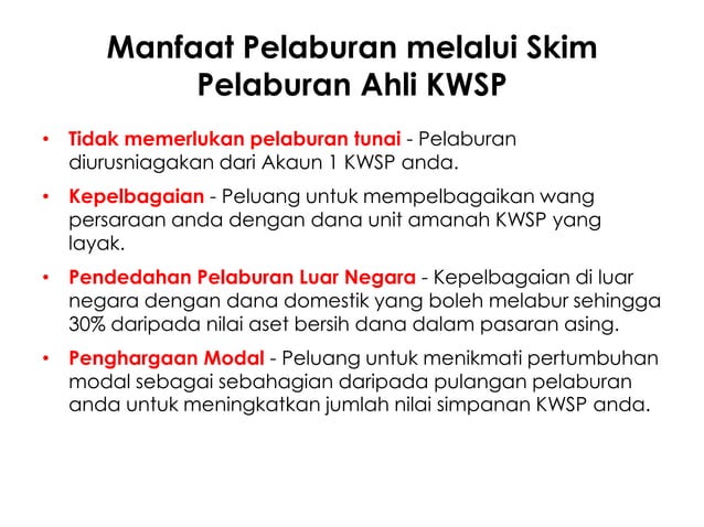 Skim pelaburan ahli KWSP dengan unit amanah | PDF