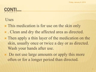DRUGS USED IN SKIN | PPTX