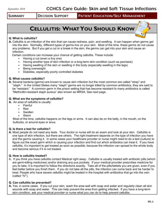 Skin soft tissue care guide | PDF