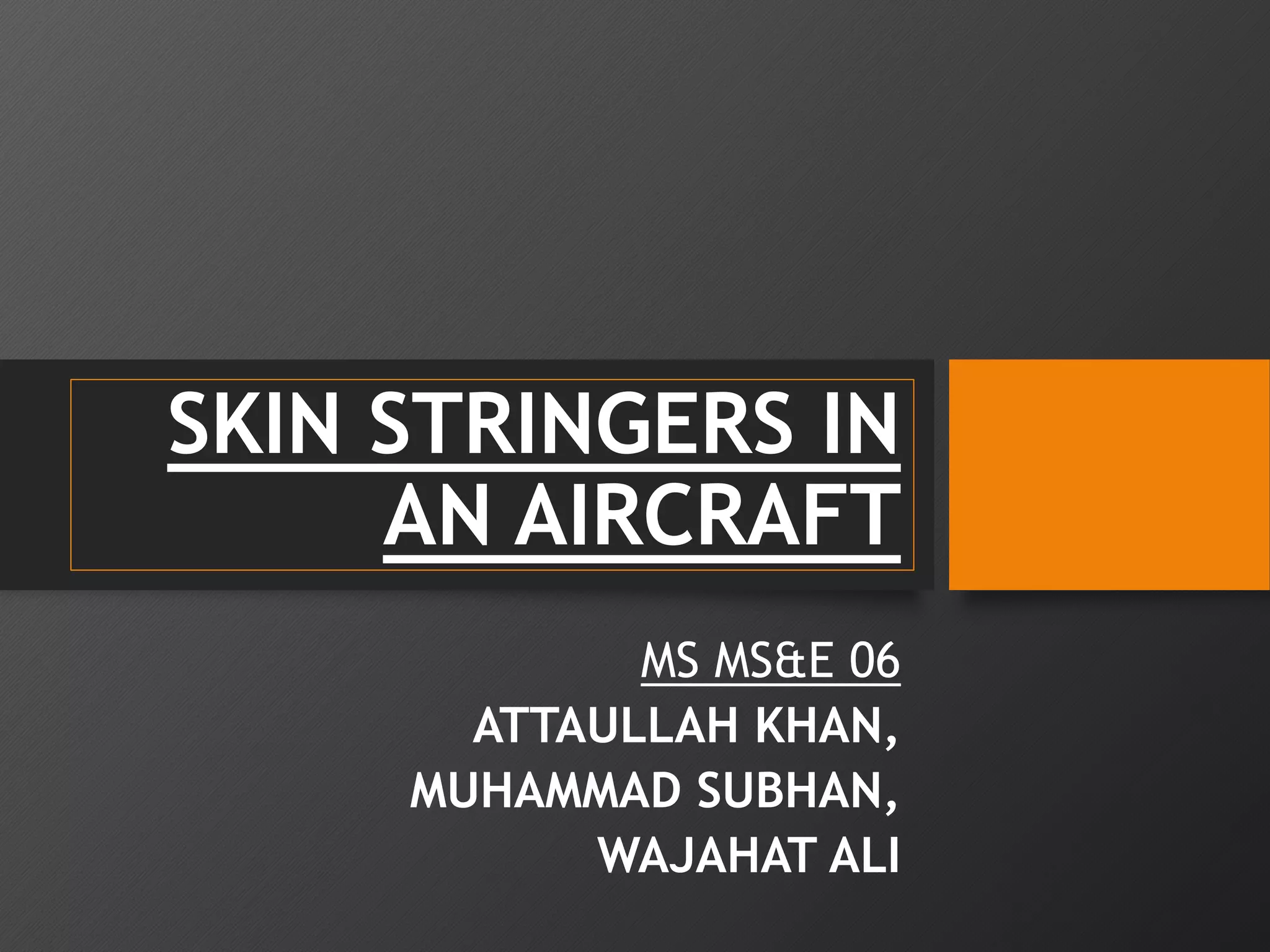 Skin stringers-in-an-aircraft | PPTX