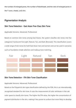 AILabTools Skin Analysis API: Features and Functions Overview | PDF
