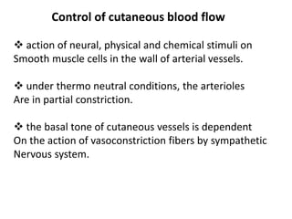 Skin as a Thermoregulatory Organ | PPTX