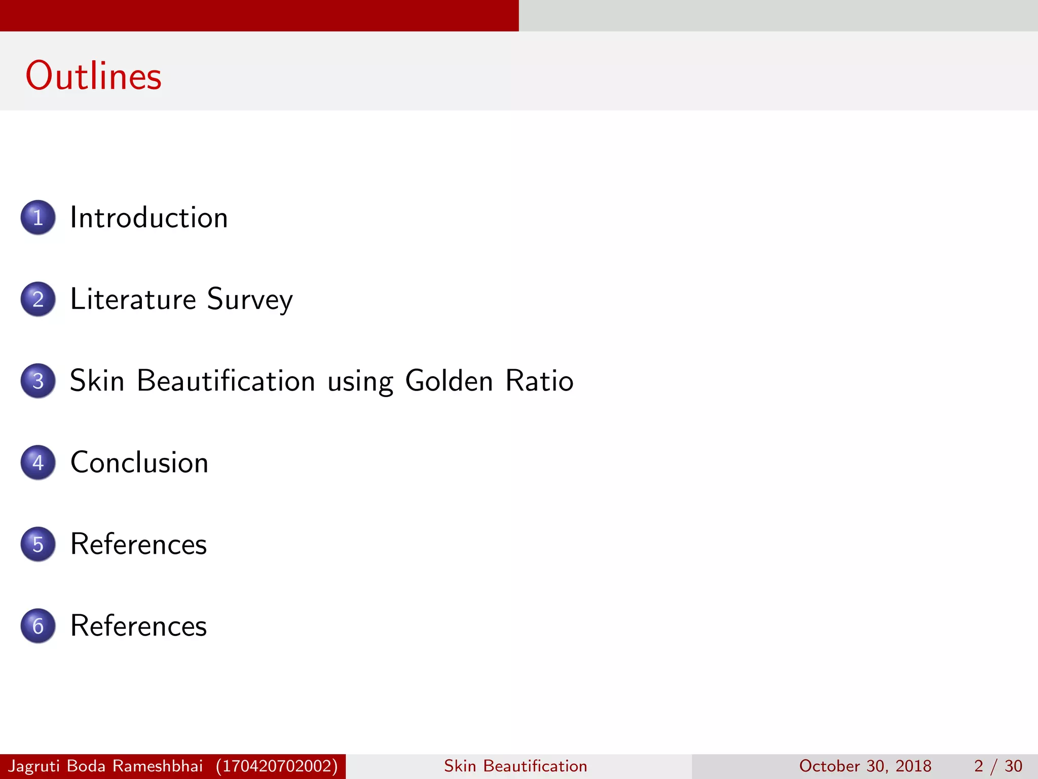 Skin beautification using golden ratio | PPT