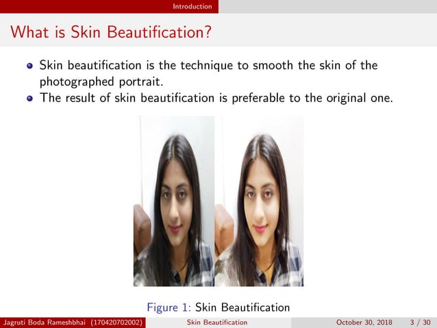 Skin beautification using golden ratio | PPT