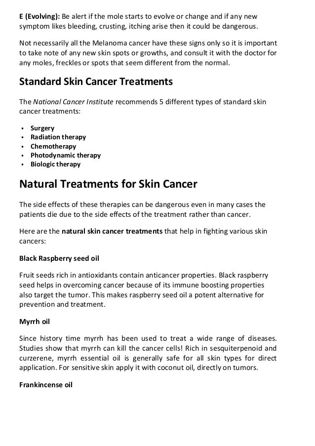Skin Cancer Symptoms And Natural Treatments