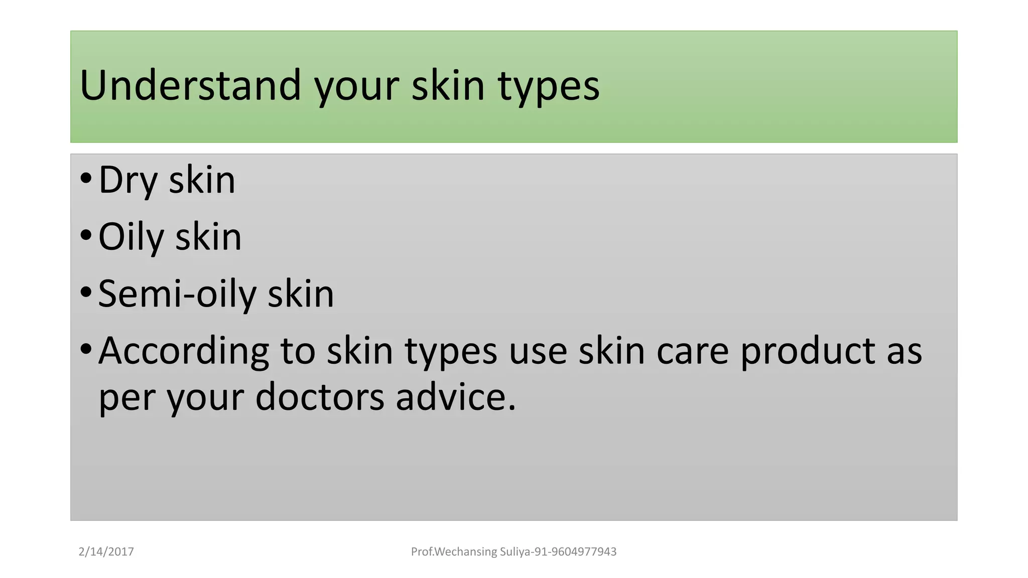 Skin care | PPT