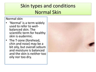 Skin care / Skin types / CTM / Skin tips | PPTX